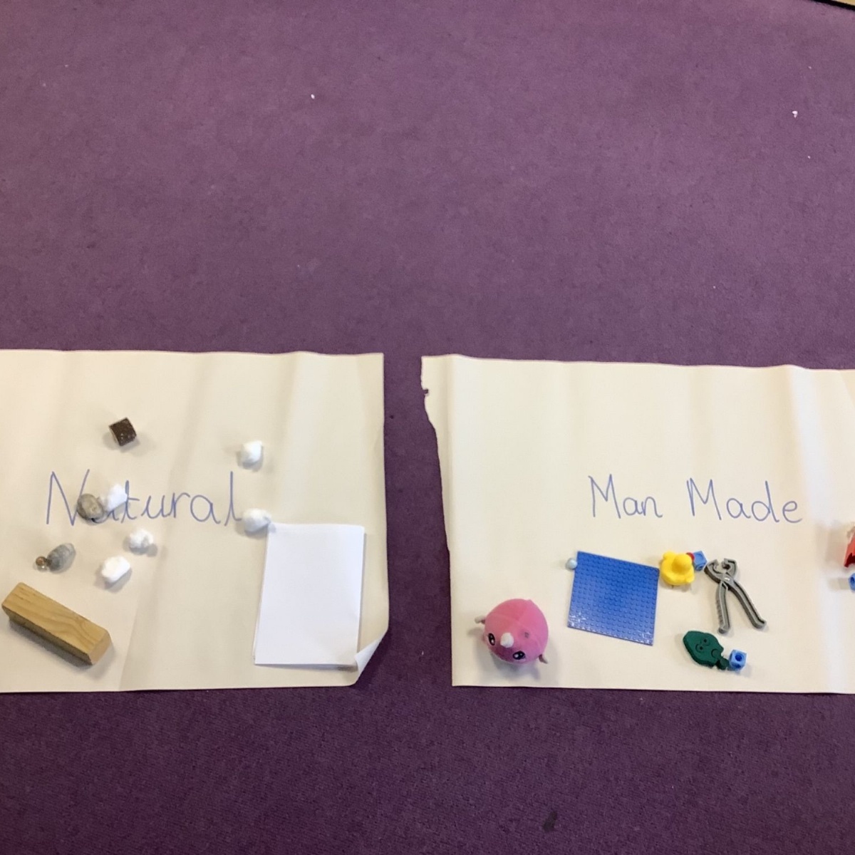 Tudor Primary School - Exploring Natural and Man-Made Materials